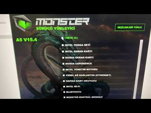Monster - Driver yükleme ve Windows update