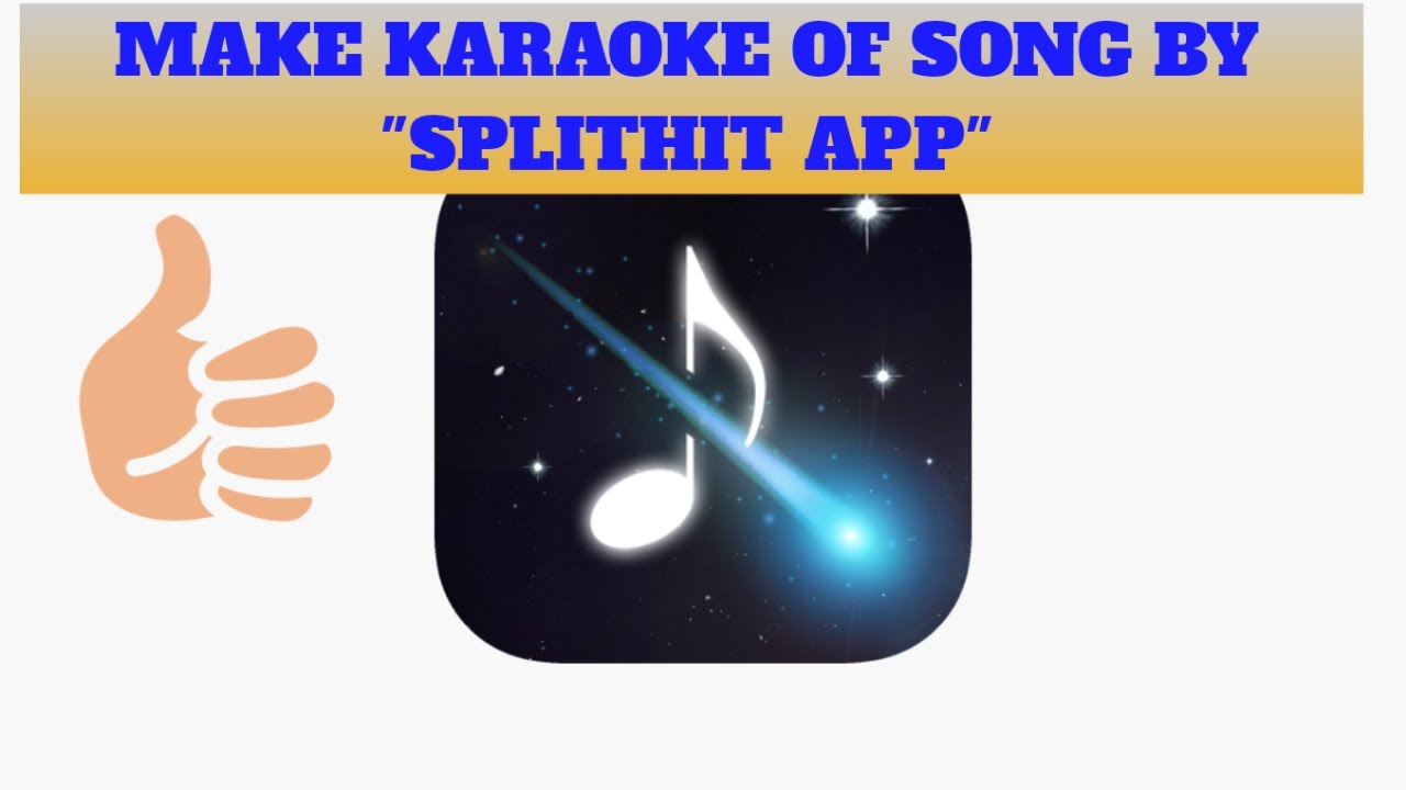 || MAKE KARAOKE OF SONG BY "SPLITHIT APP" || #splithit - YouTube