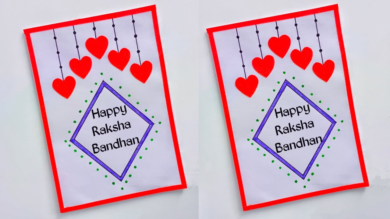 Raksha Bandhan card making ideas। Raksha Bandhan card। Rakhi card । Diy ...