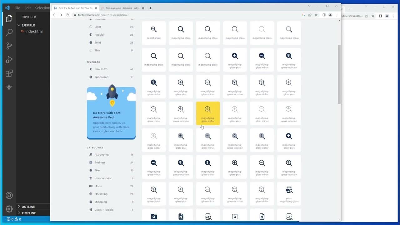 como PONER ICONOS de FONT AWESOME en HTML 🚀 - YouTube
