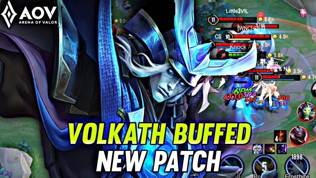 AOV : VOLKATH BUFFED NEW PATCH - ARENA OF VALOR - YouTube