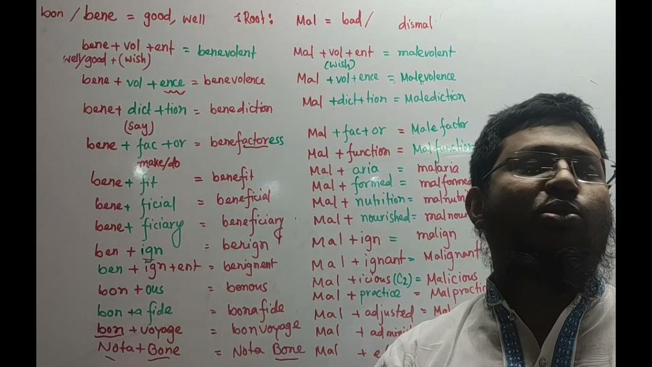 Wordsmith Class07 Advanced Vocabulary Root Word Bene Mal By S M Abu wordsmith-class07-advanced-vocabulary-root-word-bene-mal-by-s-m-abu