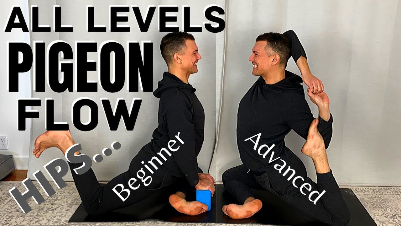 Gentle Pigeon Floor Stretch Series (Beginner AND Advanced Pose Options ...