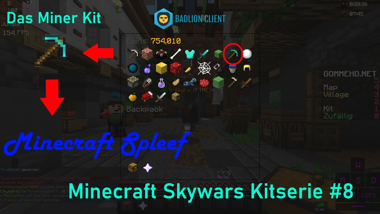 Minecraft Skywars Kitserie #8 | Das Miner Kit - YouTube