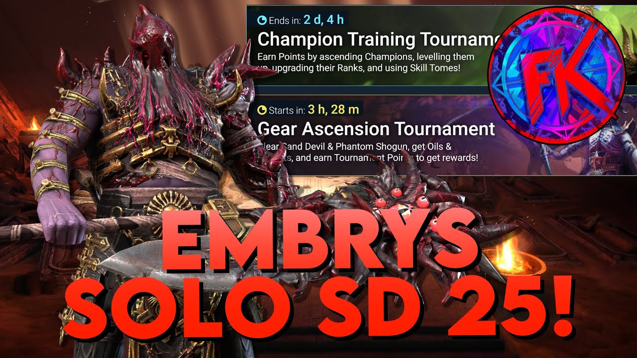 Embrys SOLO Sand Devil 25! Farm FOOD During Champion Traning! | Raid ...