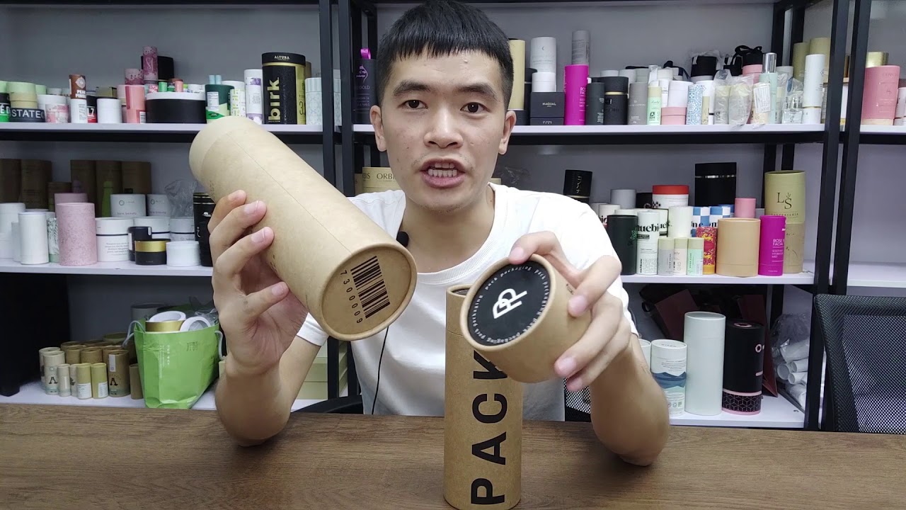 Cylinder Paper Box Packaging for Water Bottle Package - YouTube