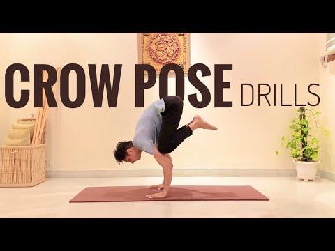 How To Do Crow Pose For Beginners | Crow Pose | Crow Pose Drills for ...