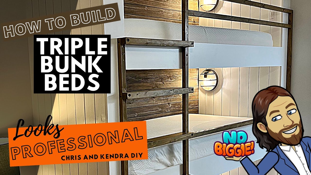 DIY - Triple Bunk Beds - YouTube