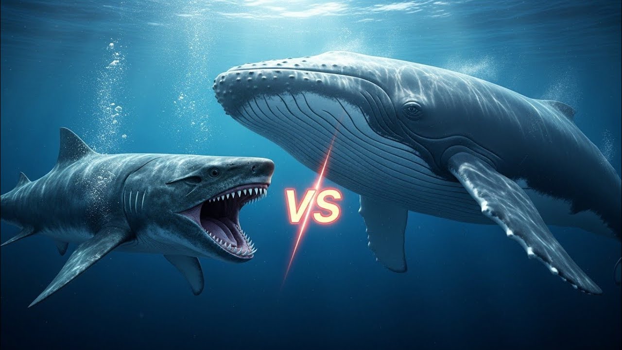 Megalodon vs Blue Whale Full Comparison – Strength, Size, Speed & Bite ...