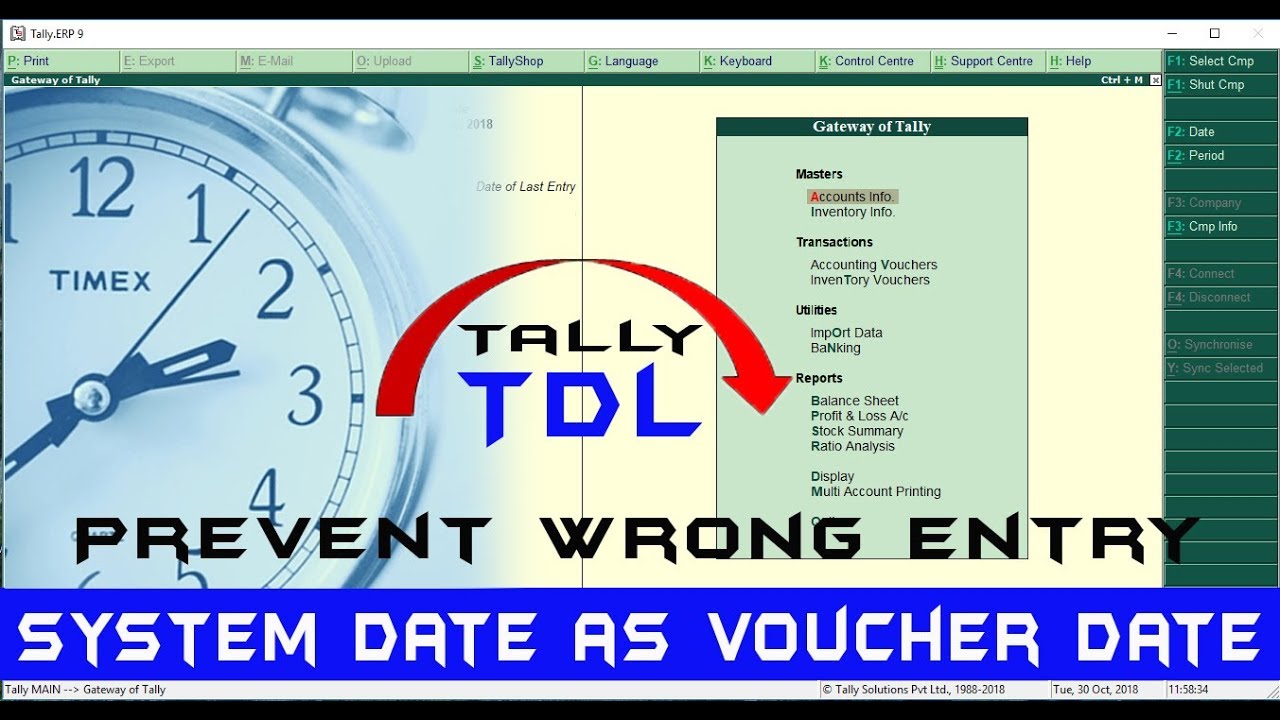 System Date as Voucher Date TDL || Explore Busy || Tally TDL - YouTube