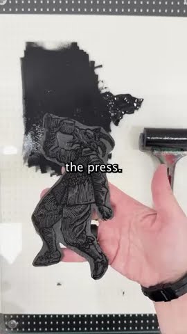 First prints with A3 press from Ritualis press - YouTube