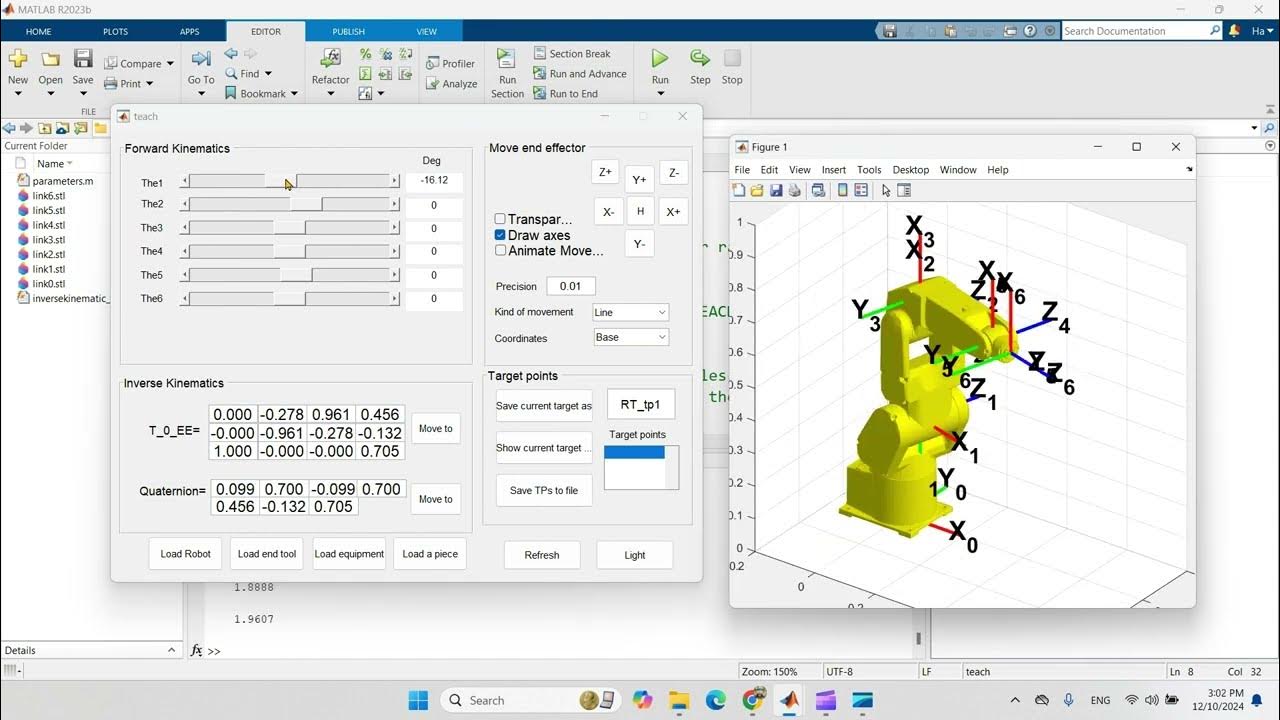 Kinematics and Control of Robot FANUC-200IC with Matlab - YouTube