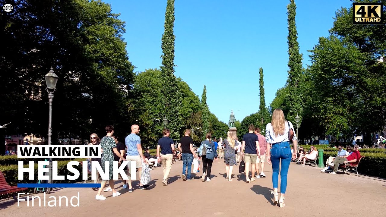 Sunny Summer Evening Walk in Helsinki Finland City Center (18 June 2021 ...