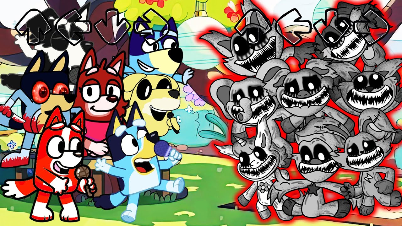 NEW FNF Bluey, Bingo & Mackenzie Vs Zoonomaly Smiling Critters Sing Can ...
