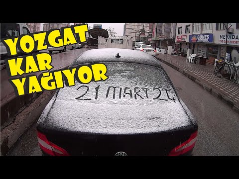 İFTARA 1 SAAT KALA KAR YAĞIŞINDA YOZGAT SOKAKLARI -21 MART 2024