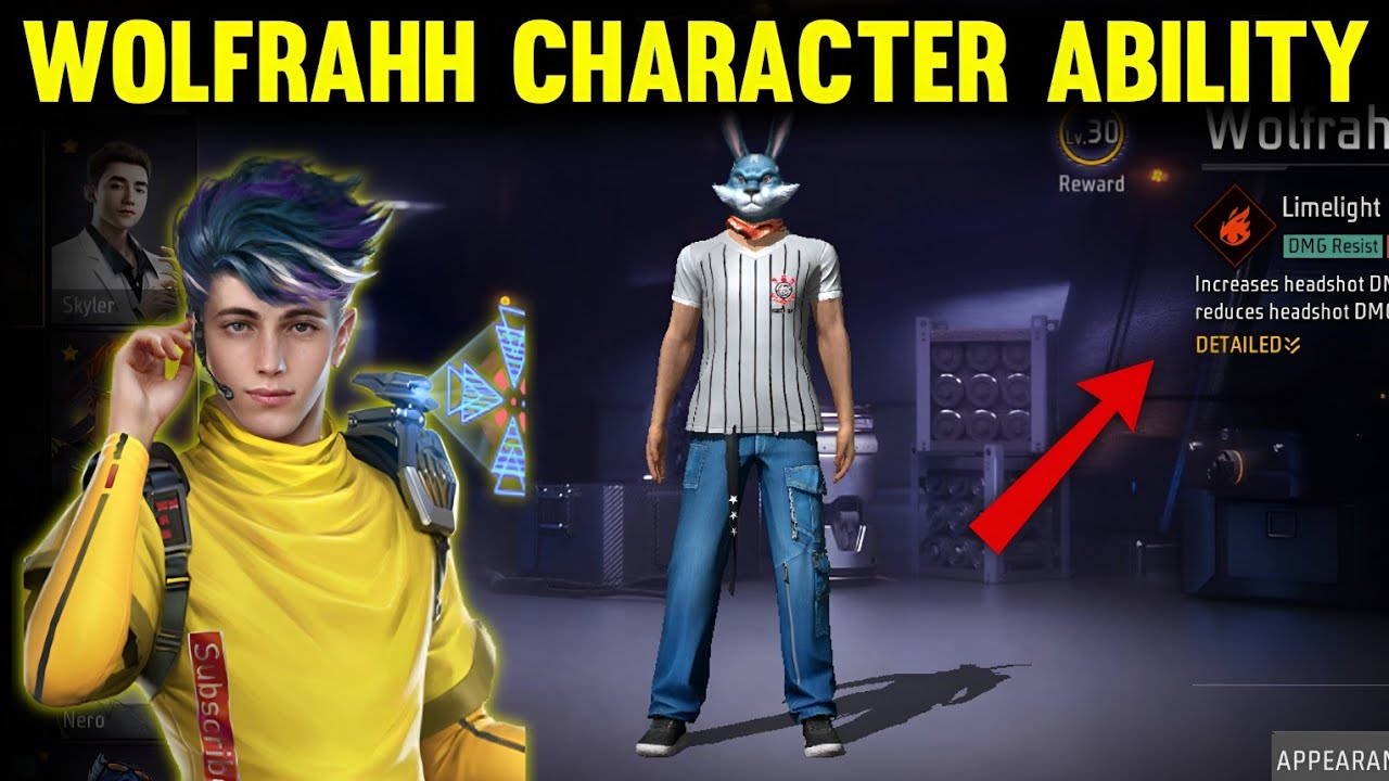 Wolfrahh Ability In Free Fire | Free Fire Wolfram Character Ability ...