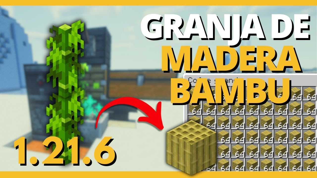 🔥 Cómo hacer una GRANJA de MADERA y BAMBÚ AUTOMÁTICA en Minecraft 1.21. ...