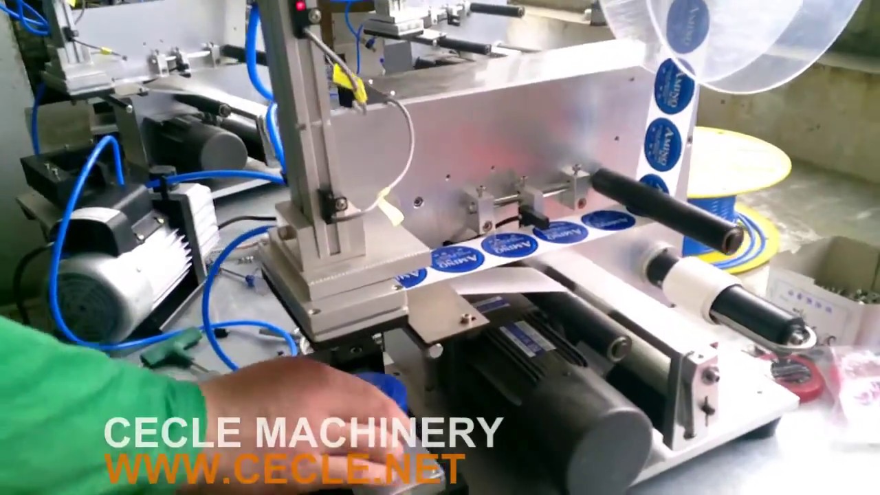 cap labeling machine cooking olive oil labeler self adhesive label ...