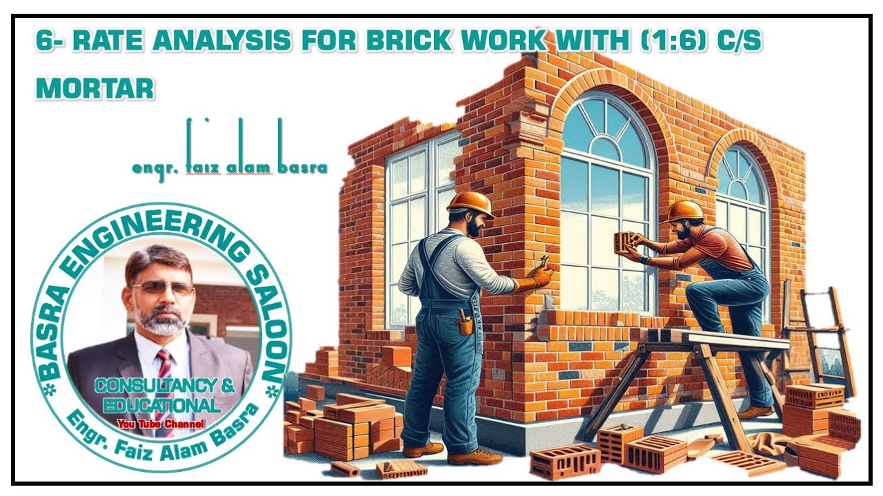 Rate Analysis (श्रम दर विश्लेषण) For Brick Work with (1:6) Cement Sand ...
