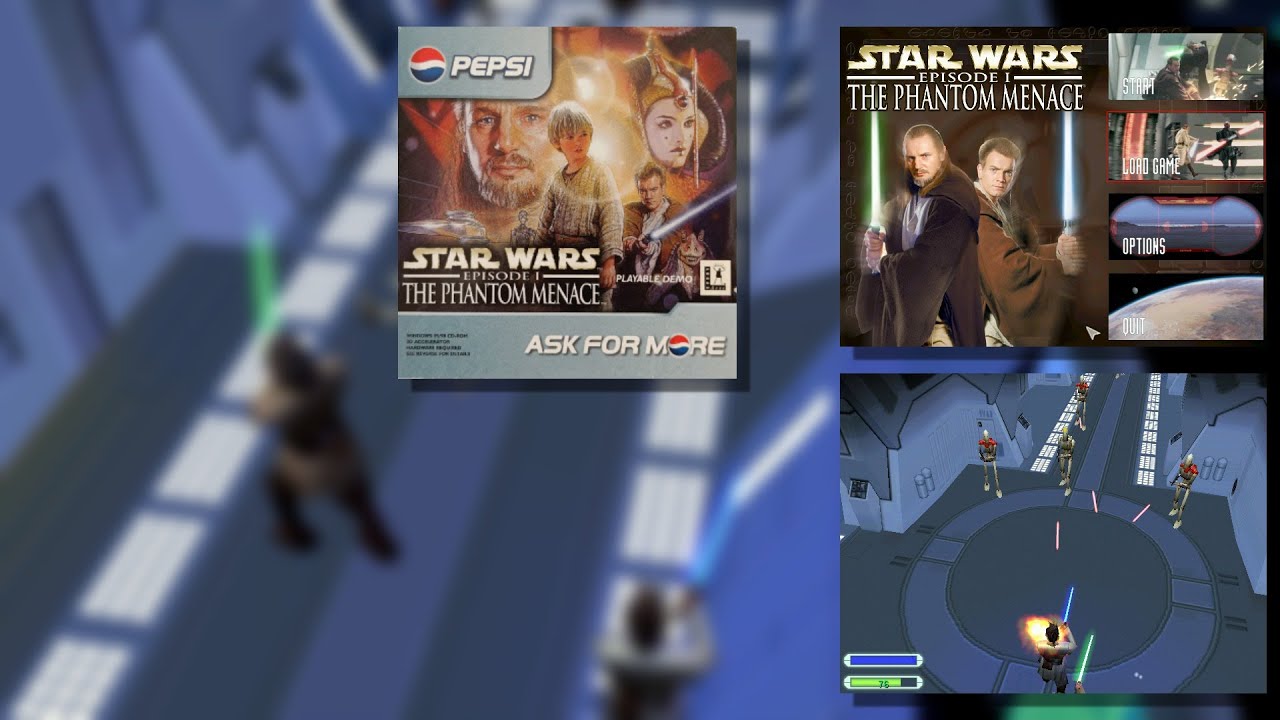 Star Wars episode I - The Phantom Menace demo (PC, 1999) [gameplay ...