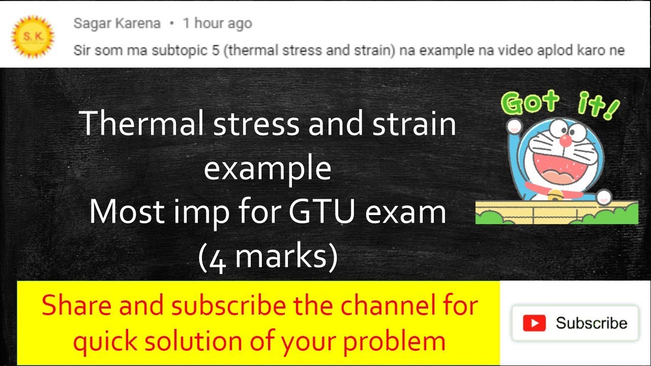 THERMAL STRESS AND STRAIN EXAMPLE IMP FOR GTU WINTER 2020 STRENGTH OF ...