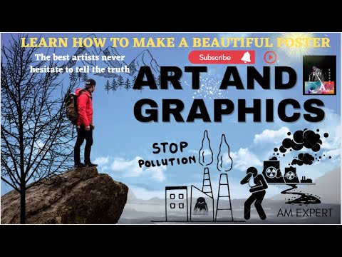 How to create a poster("Stop Pollution" with full instructions and step ...
