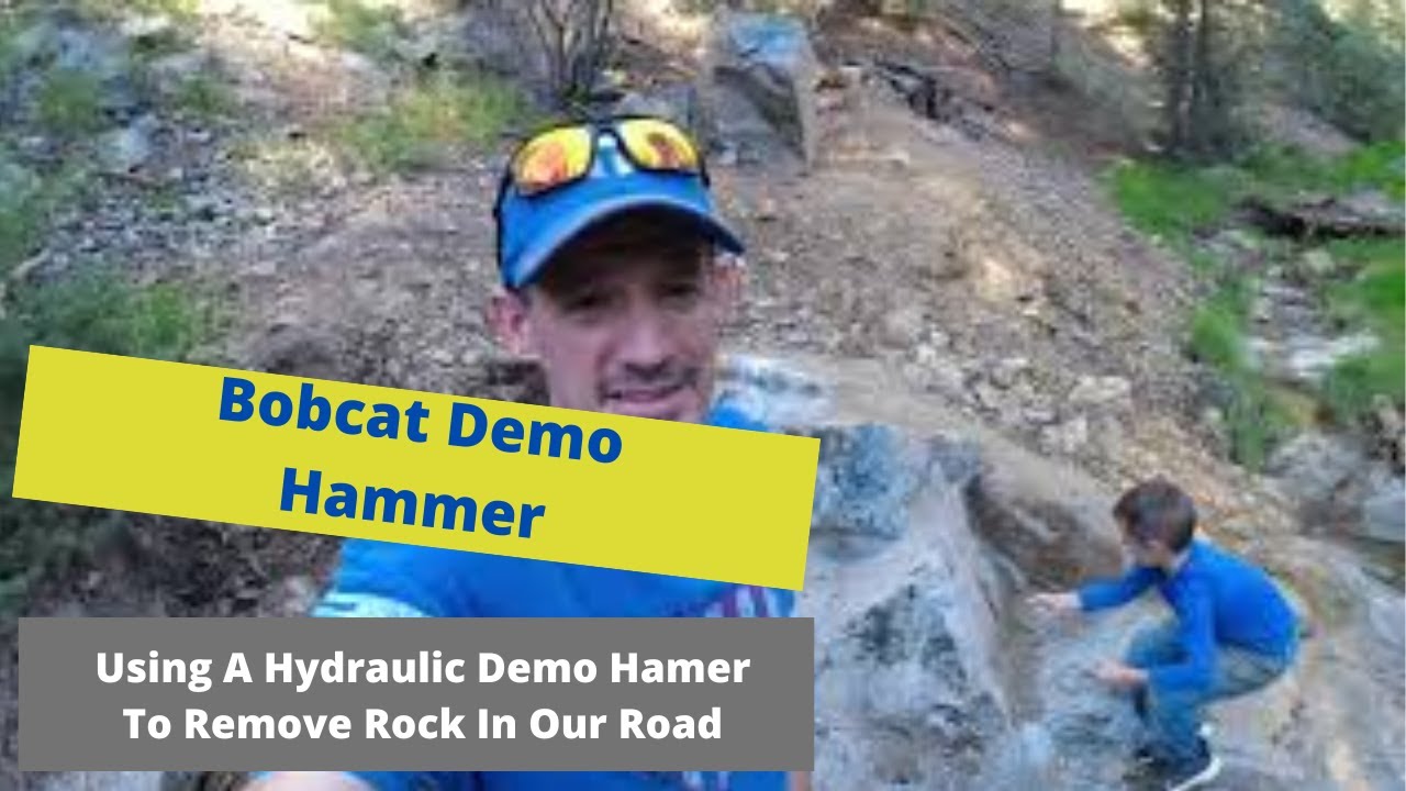 Removing boulder during road construction- Hydraulic Breaker - YouTube