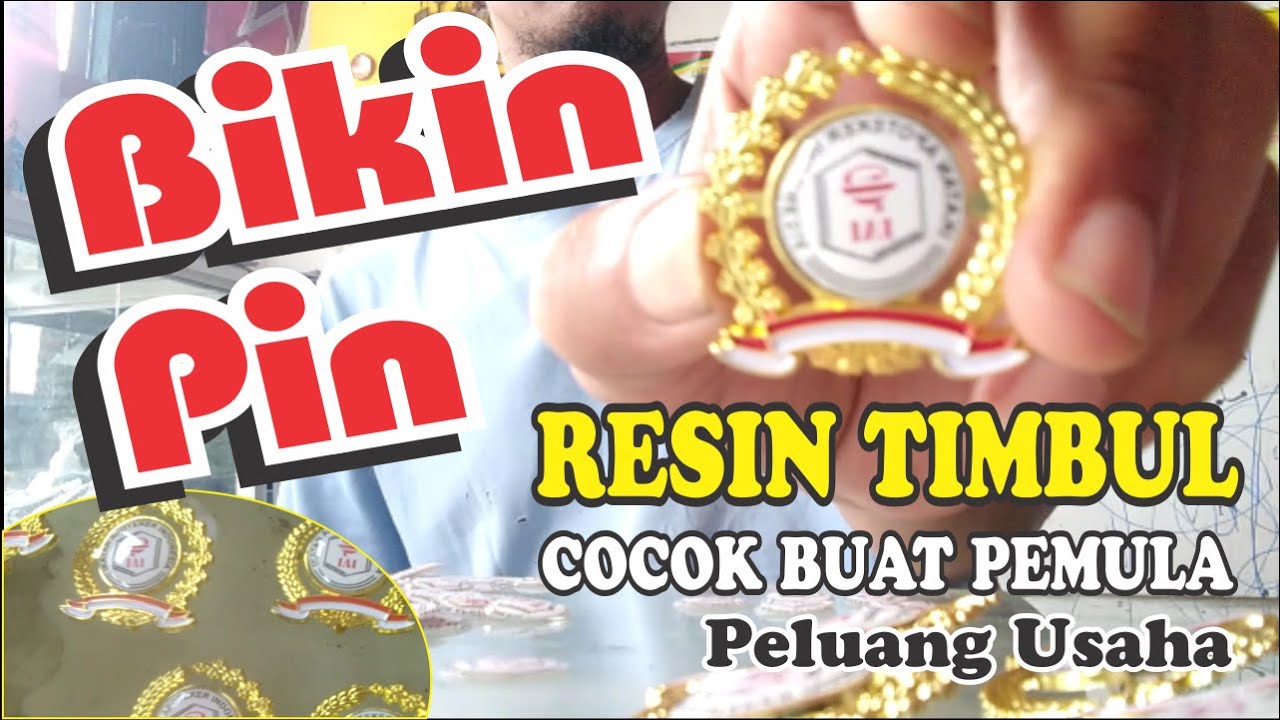 cara membuat pin dari resin lengkap - YouTube