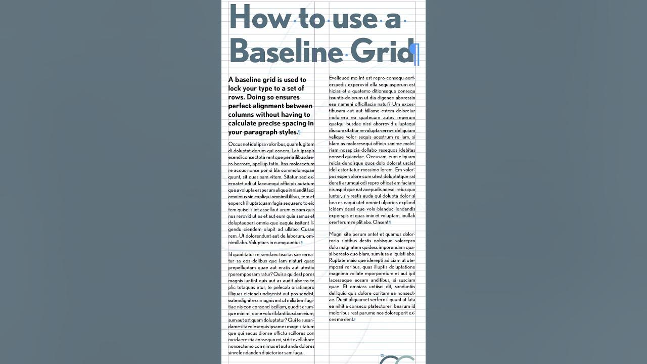 Perfectly Aligned Columns with Baseline Grid in Indesign #shorts - YouTube