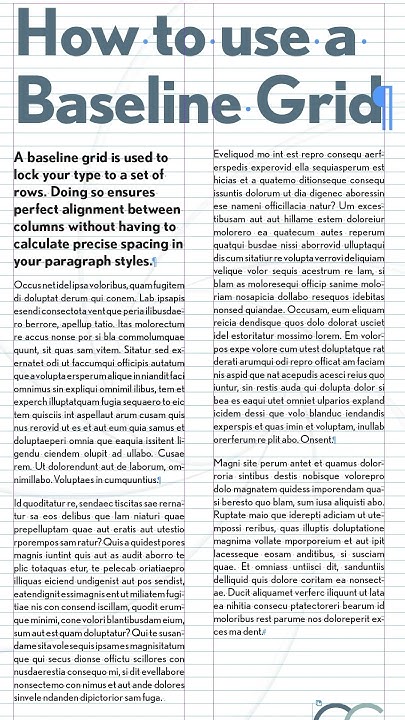 Perfectly Aligned Columns with Baseline Grid in Indesign #shorts - YouTube