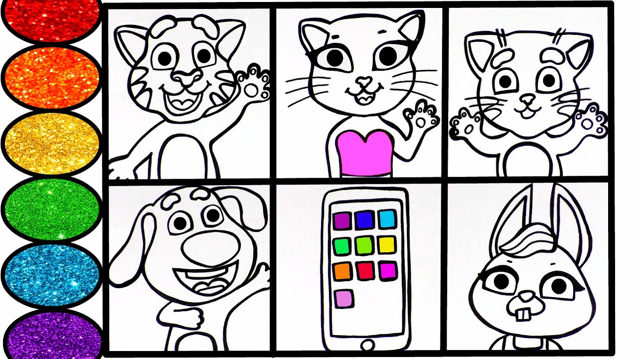 How to Draw My Talking Cat Tom Angela Ginger Smartphone and others ...