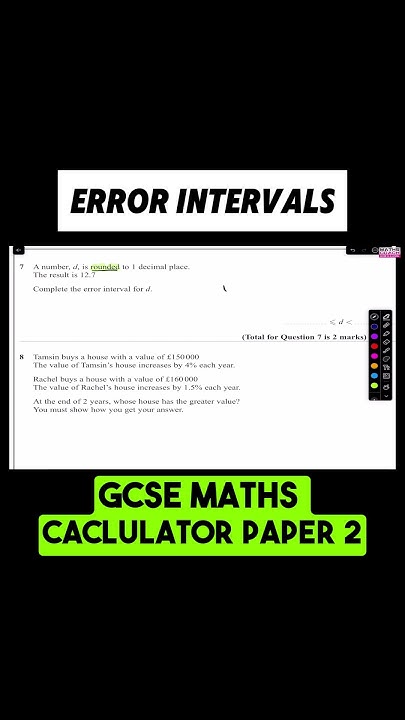 Error Intervals GCSE Maths Exam Question - YouTube