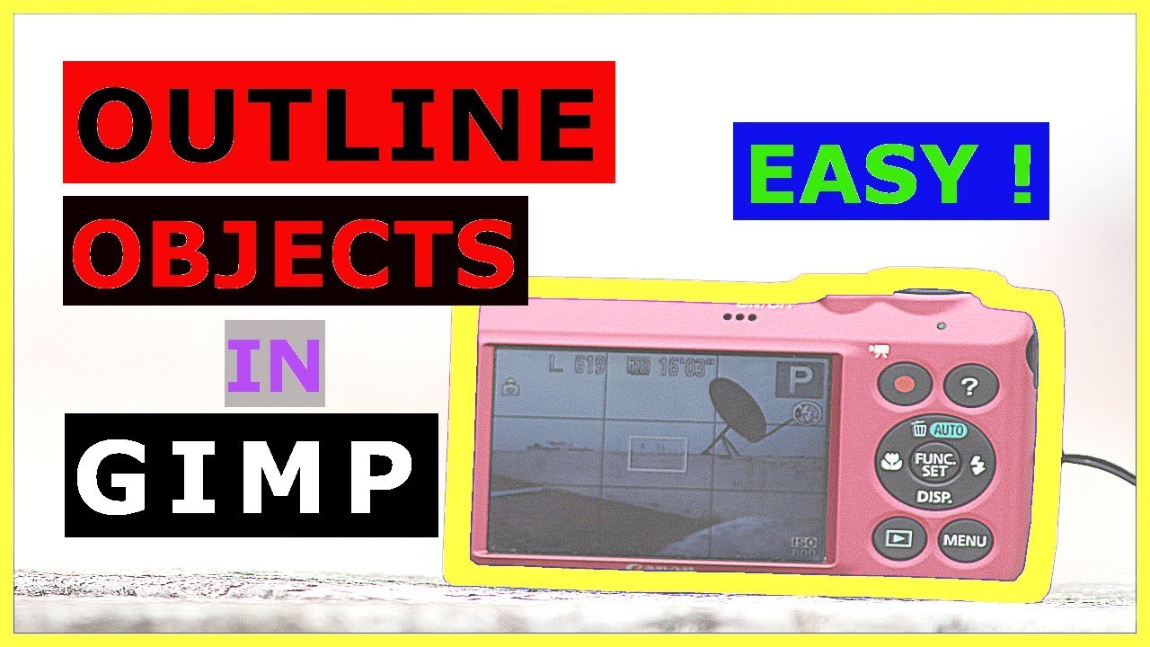 How to outline an object in gimp! - YouTube