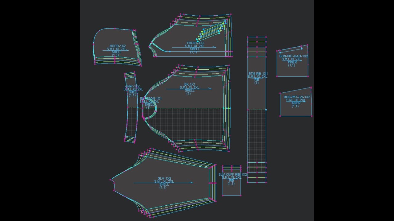 খুব সহজে রাগলেন স্লীভ এর গ্রেডিং করুন How to use raglan slv grading ...