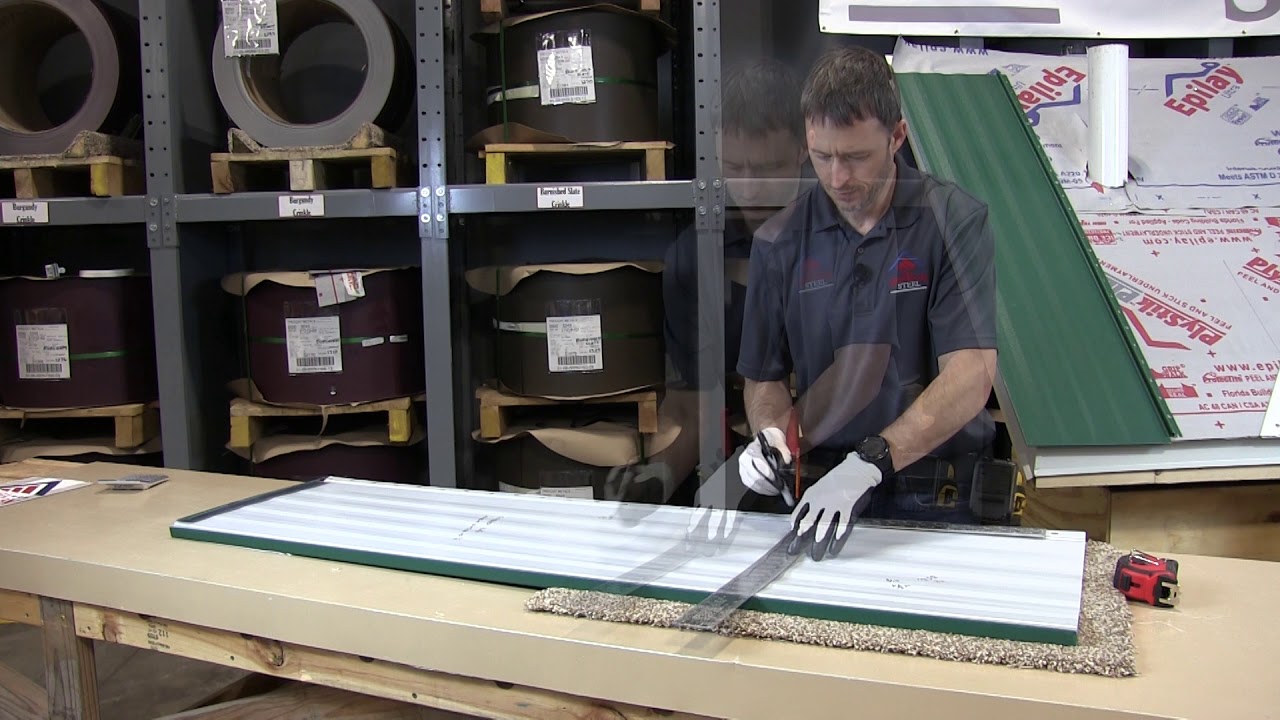 Installing Pipe And Valley Panel – All American Steel - YouTube