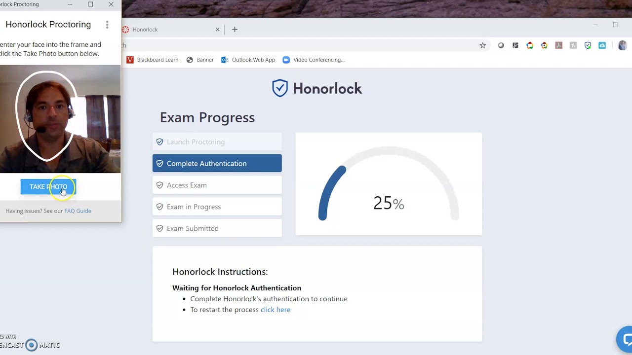 HonorLock MyLab Quiz Directions - YouTube