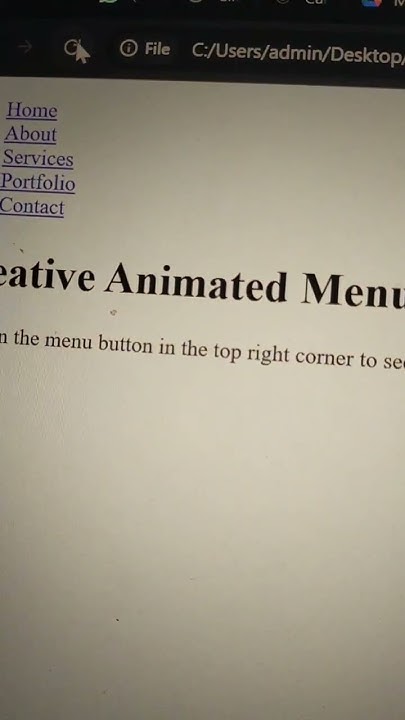 Creative Navbar Animation With Just Html Css And Js Webdesign Htmlcss Uiuxdesig Devforall