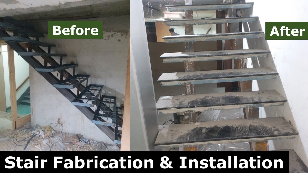 Fabrication and installation of Ms. iron stairs / Fabricated metal ...