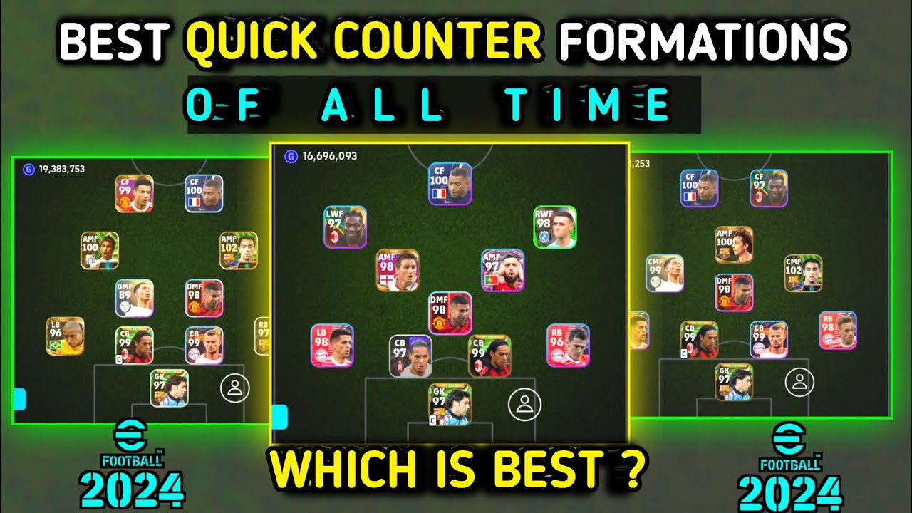 Best Quick counter formations of all time in efootball | Best ...