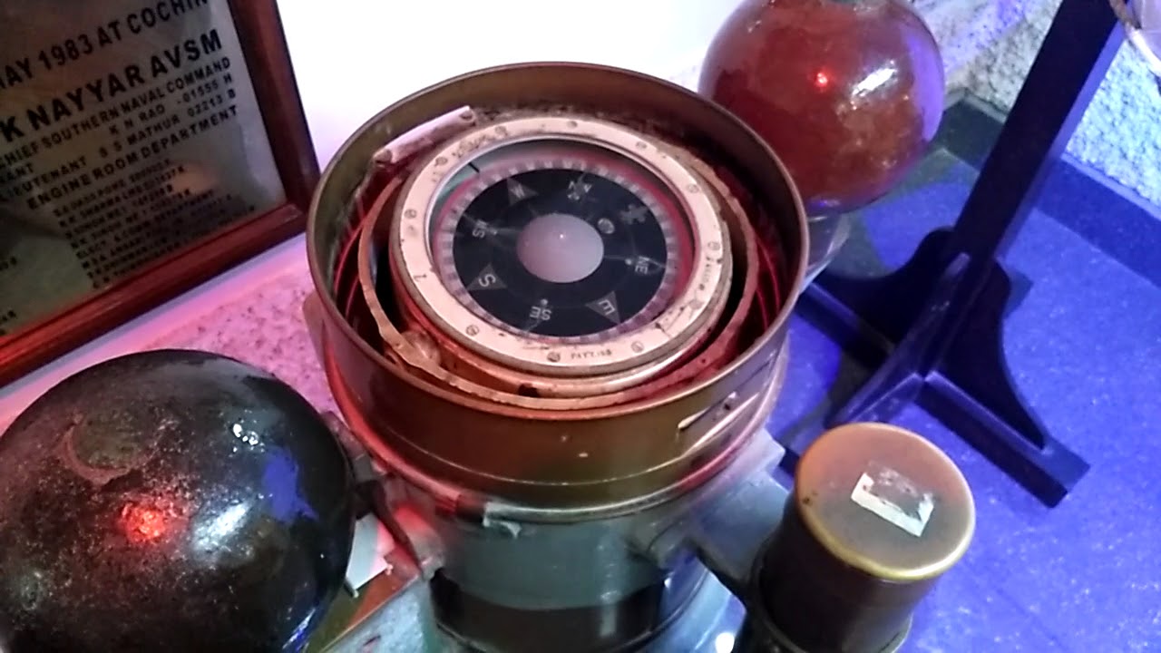 Compass used in ship - YouTube