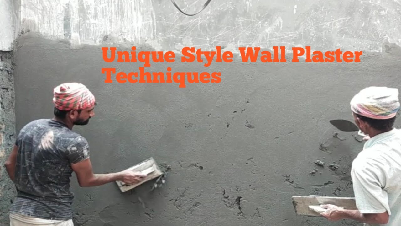 wall plaster technology_water tank wall with cement & sand mixing ...