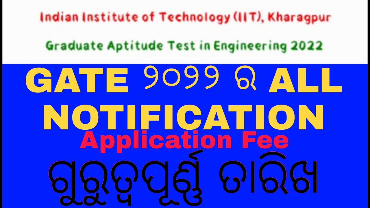 GATE 2022 Notification- Important date's, Qualifications, Application ...