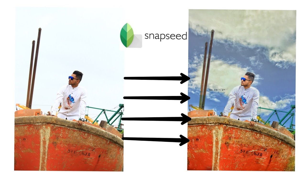 How to replace sky in Snapseed || How to change sky ||☁️ #snapseed #md ...