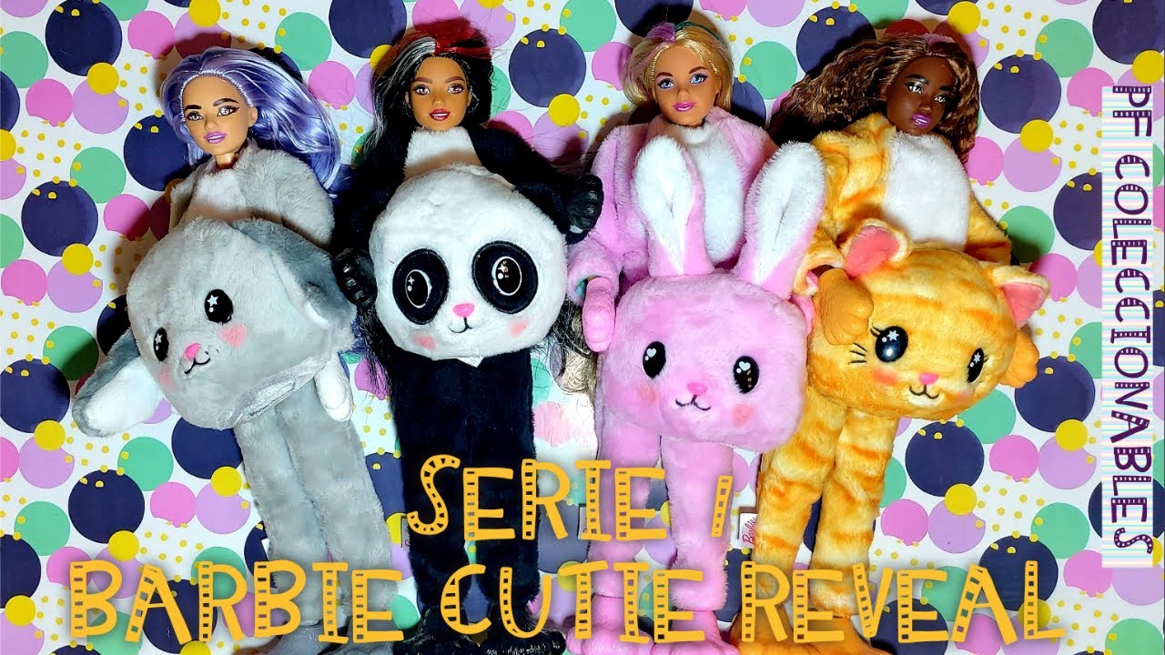 BARBIE CUTIE REVEAL 🪄 Serie 1 / Barbie botarga panda 🐼, perro 🐶, conejo ...