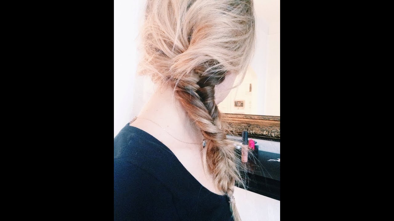 How To Do A Messy Fishtail Braid - YouTube