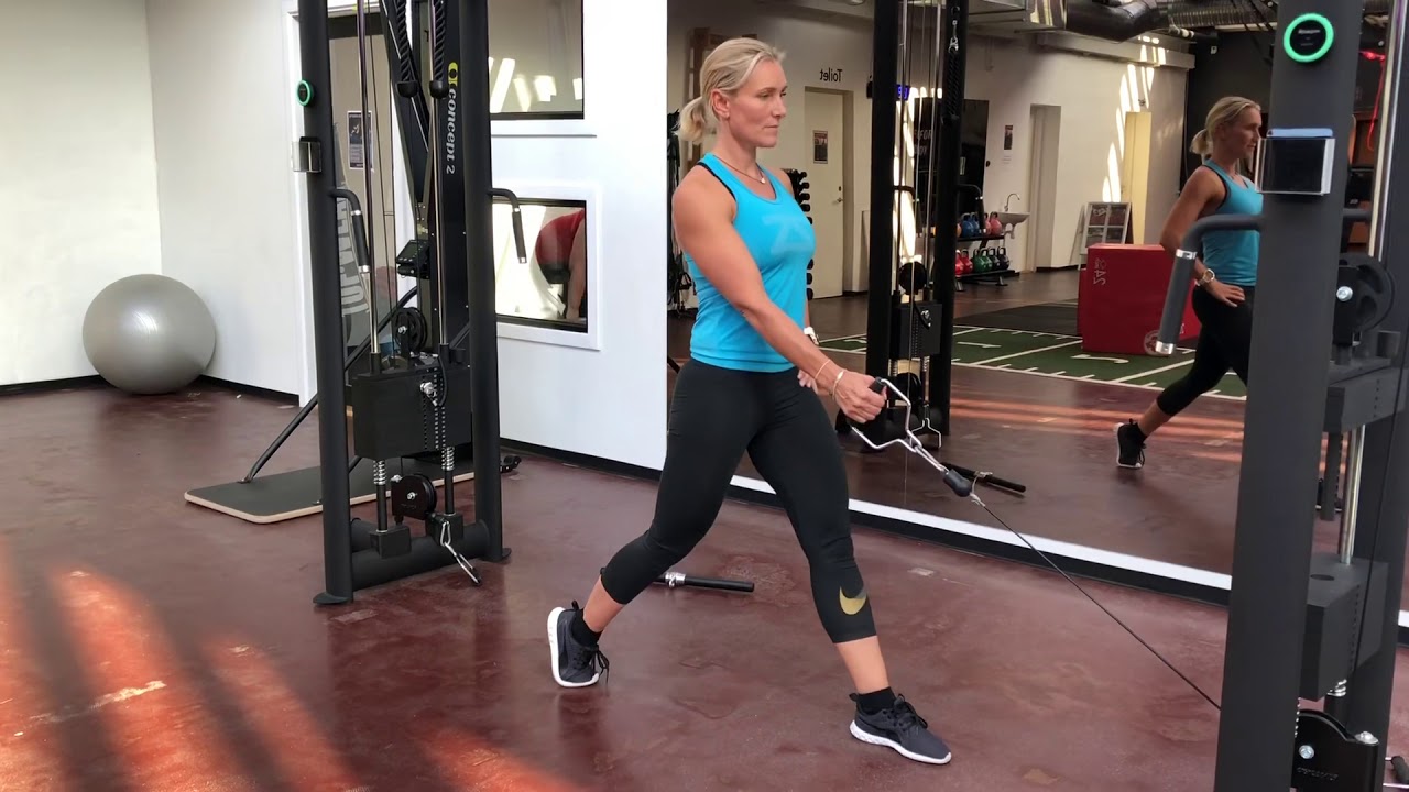 Cable split squat - YouTube