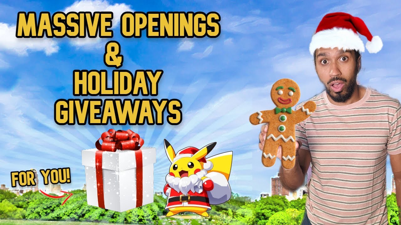 🔴LIVE - MASSIVE POKEMON OPENING AND HOLIDAY GIVEAWAYS! - YouTube