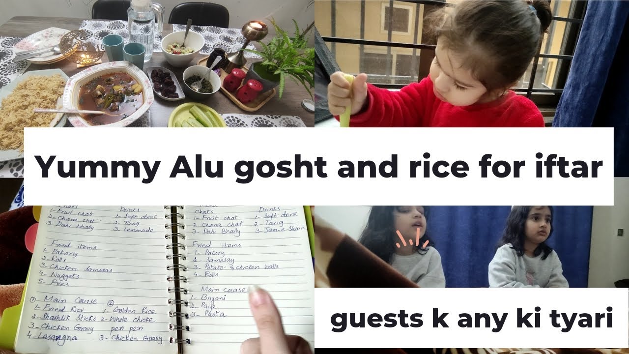 Zabardast alu gosht recipe || how I plan my dawat || aftari menu ideas ...