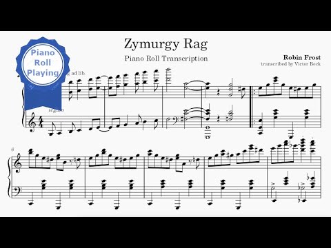 Zymurgy Rag (Robin Frost, 1988) - Piano Roll Transcription - YouTube