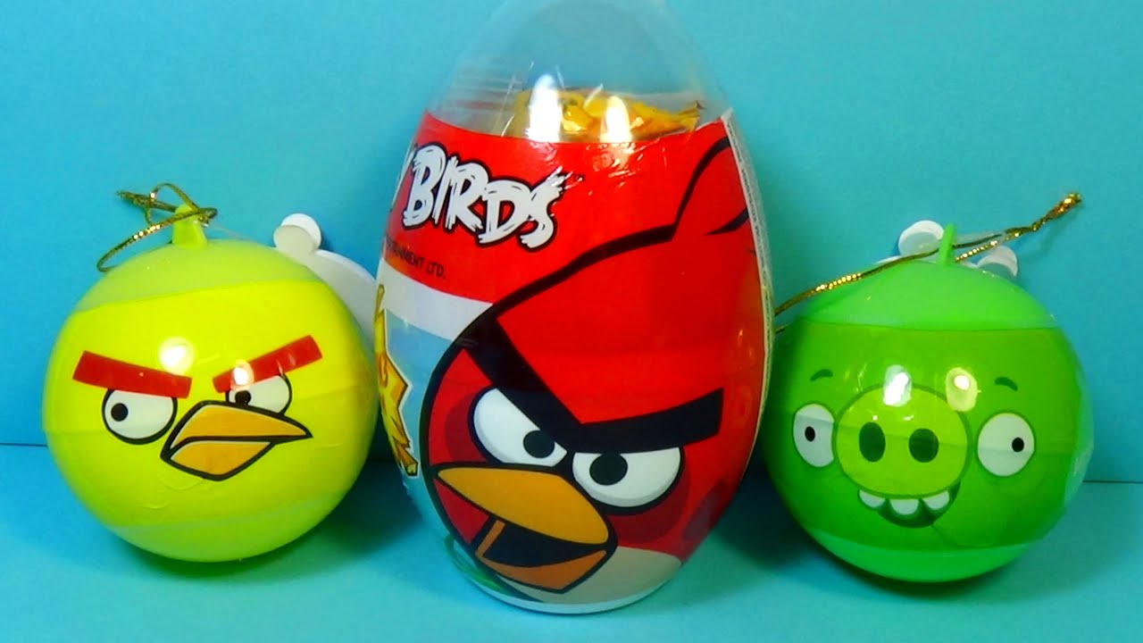BIG ANGRY BIRDS surprise egg! Unboxing 3 Angry Birds eggs surprise For ...